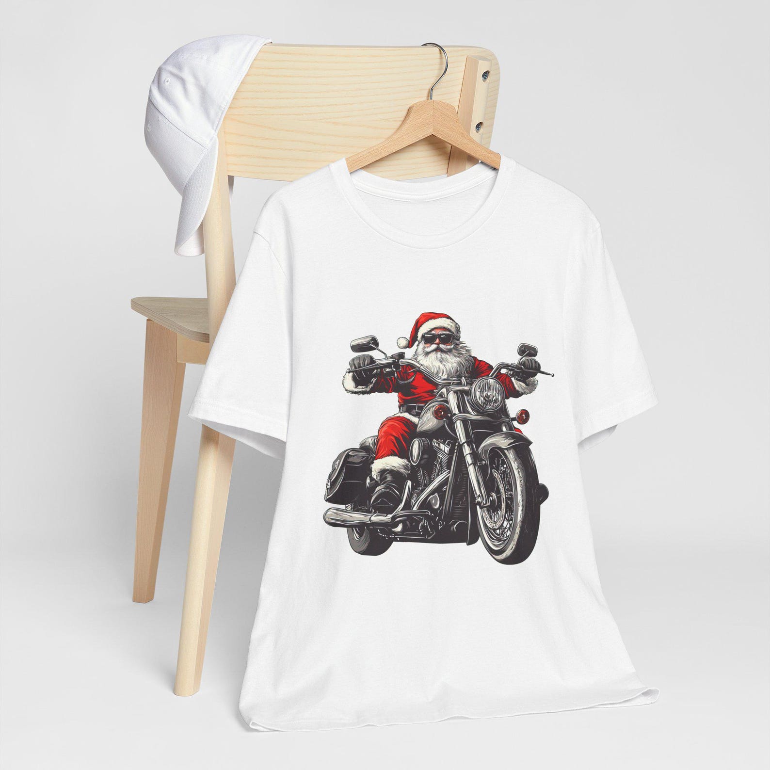 Santa Riding Motorcycle PNG | Santa on a Chopper PNG | Biker Santa PNG ...
