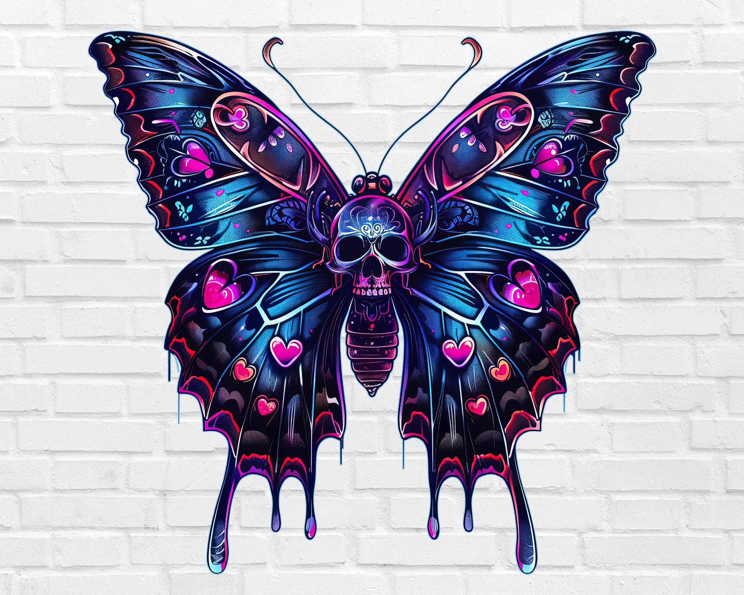 Gothic Butterfly PNG #13 | Monarch Butterfly Tattoo PNG | Skull Png ...