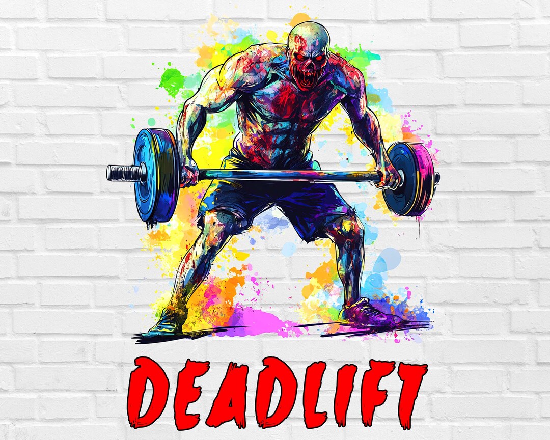 Halloween Weightlifting PNG | Zombie Deadlift Halloween Gym PNG | Funny ...