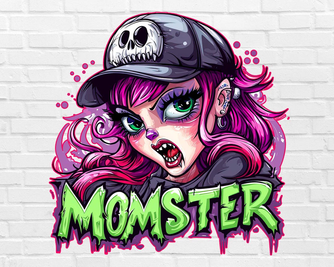 Momster PNG for Shirt and Sweatshirt | Funny Halloween PNG for Mom ...