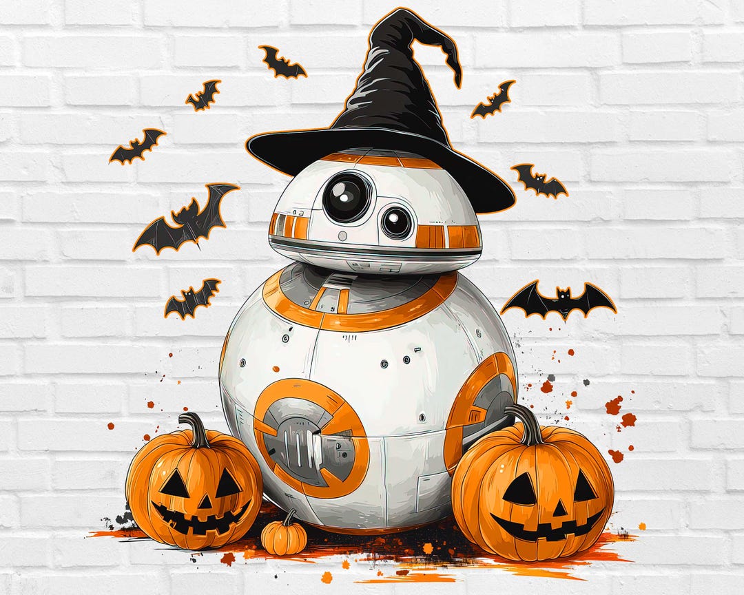 Star Wars Halloween PNG | Funny Halloween PNG for Shirt and Decor | BB8 ...