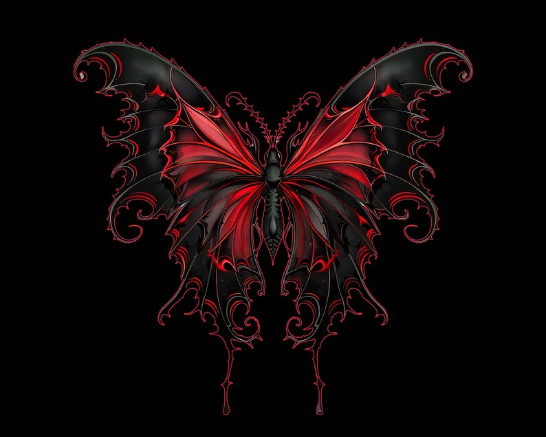 Gothic Butterfly PNG 7 Monarch Butterfly Tattoo PNG Skull Png Whimsical ...