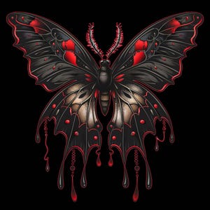 Gothic Butterfly PNG #8 | Monarch Butterfly Tattoo PNG | Skull Png ...