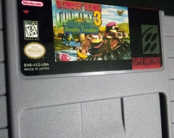 Donkey Kong Country 3 III Dixie Kong's Double Trouble! SNES Super ...