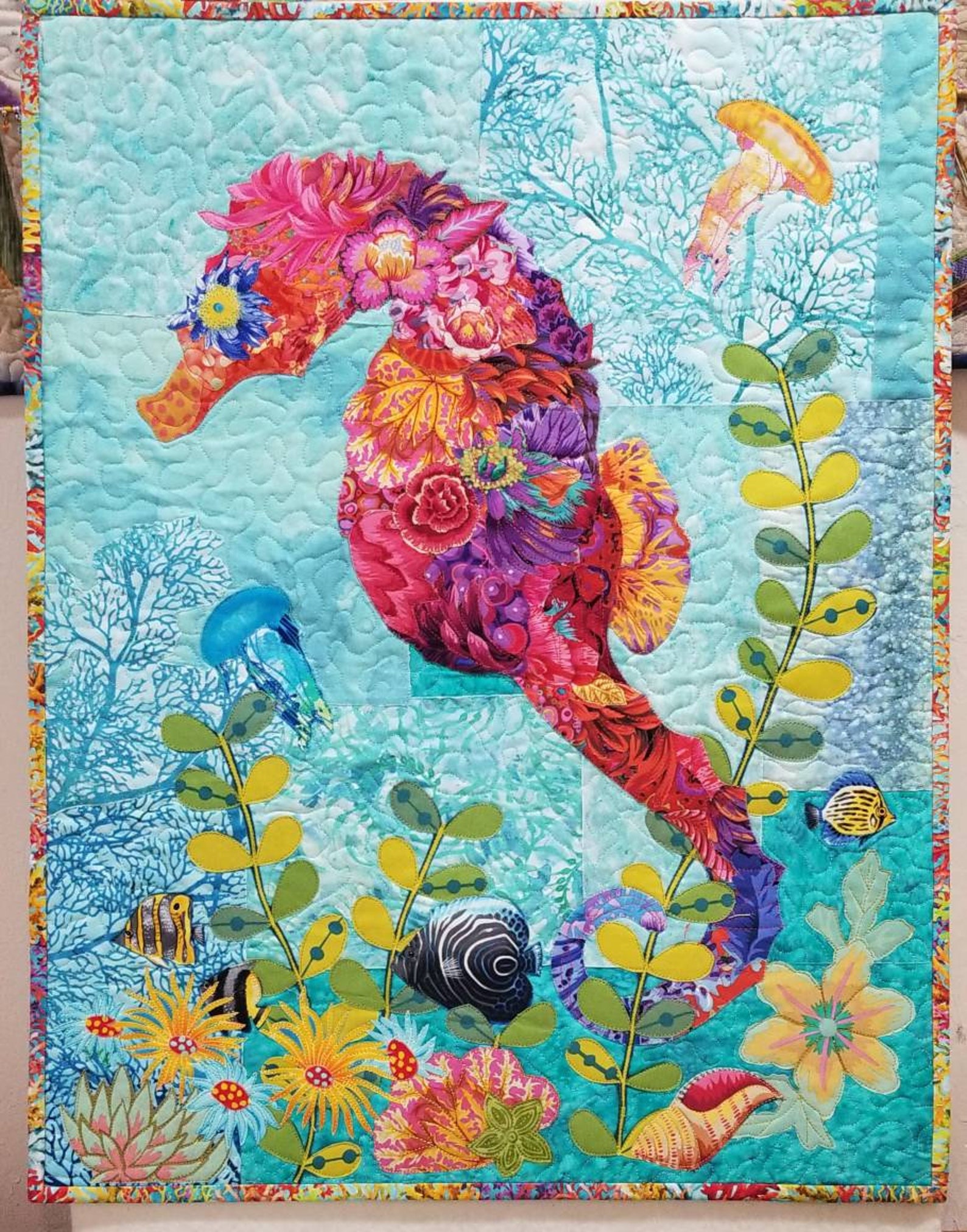Seahorse Fusible Applique Quilt Wallhanging Pattern - Etsy