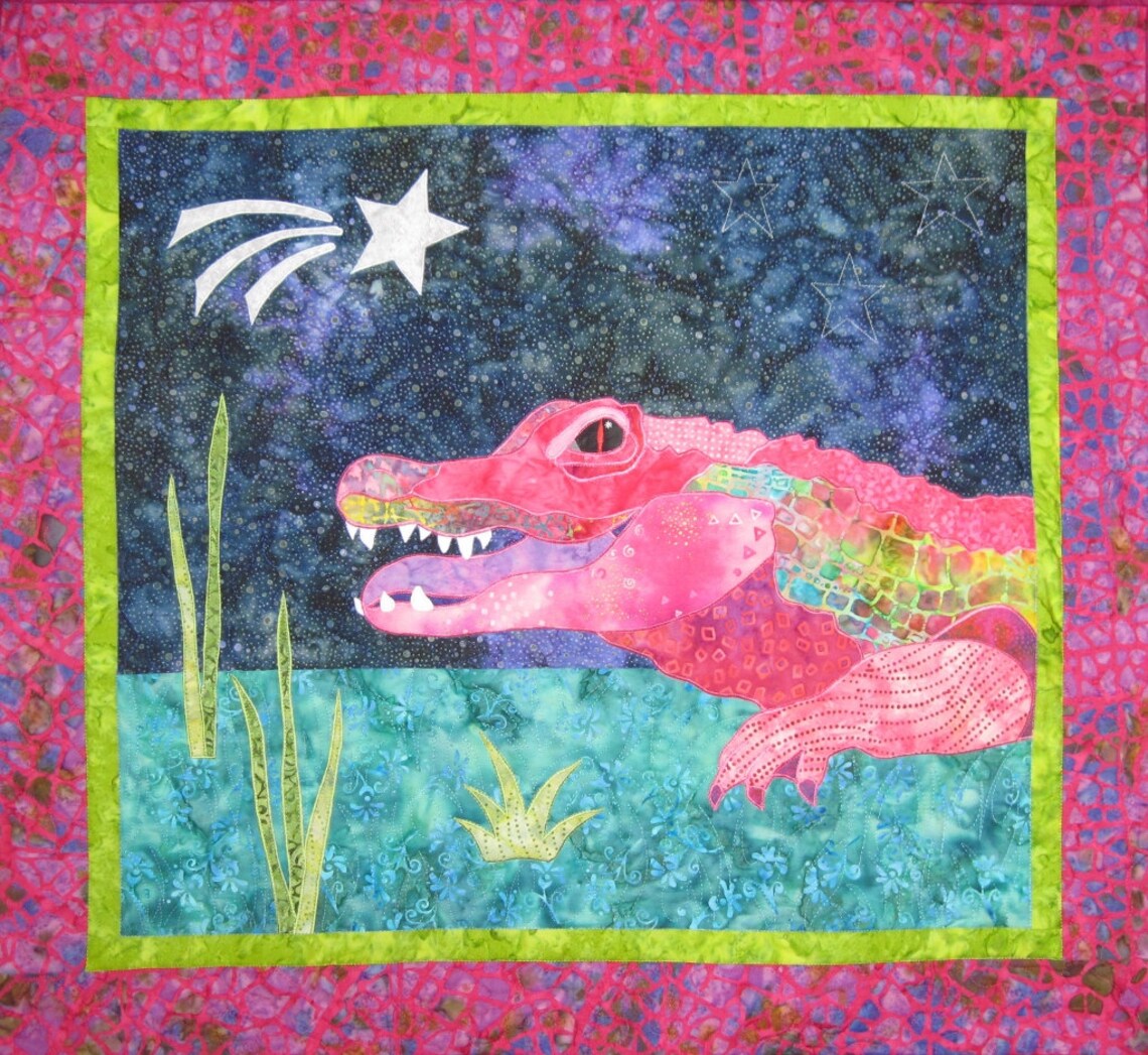 Ally the Alligator Fusible Applique Quilt Wallhanging Pattern - Etsy