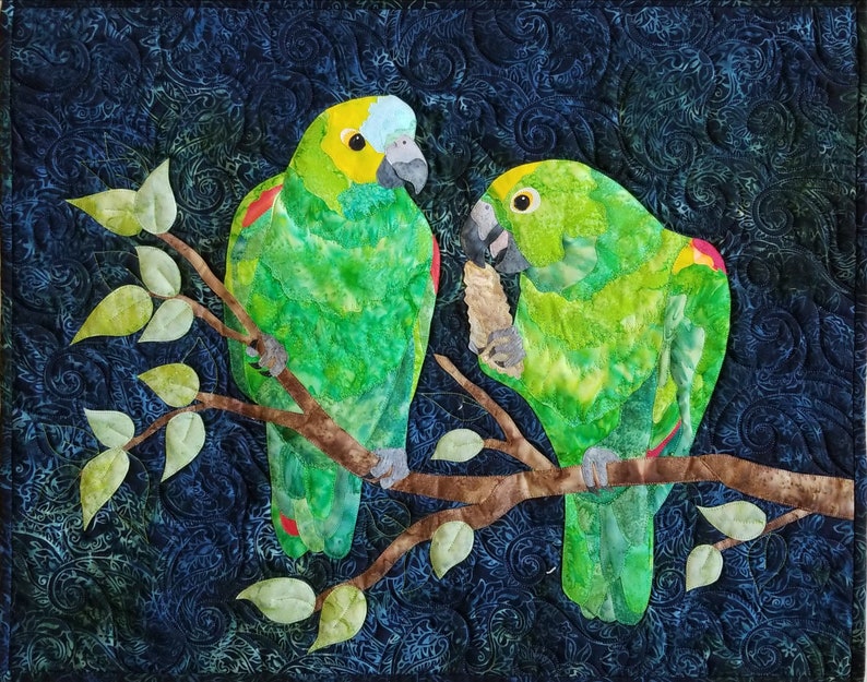 Amazon Parrot Fusible Applique Quilt Pattern birds of a - Etsy