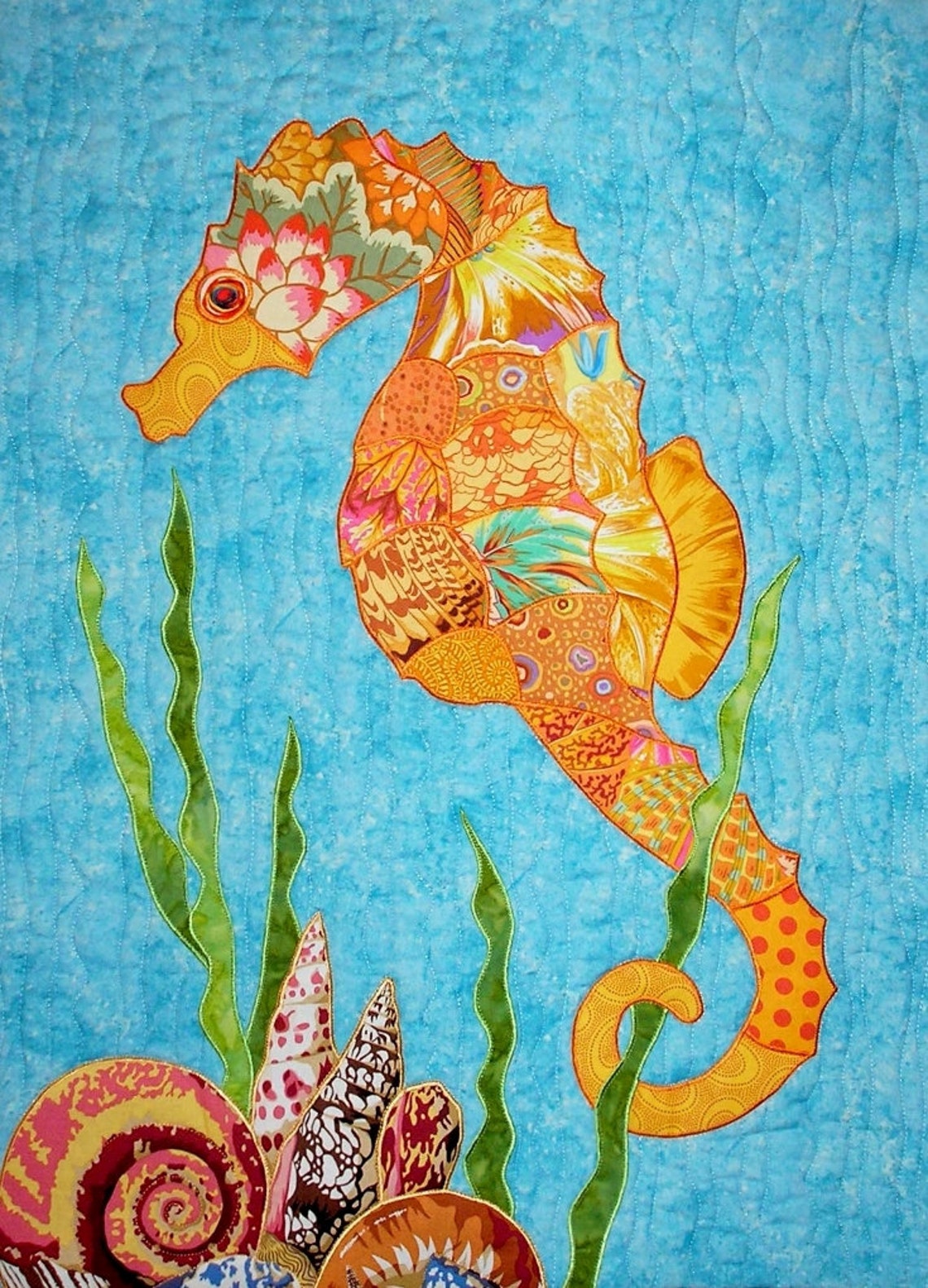 Seahorse Fusible Applique Quilt Wallhanging Pattern - Etsy