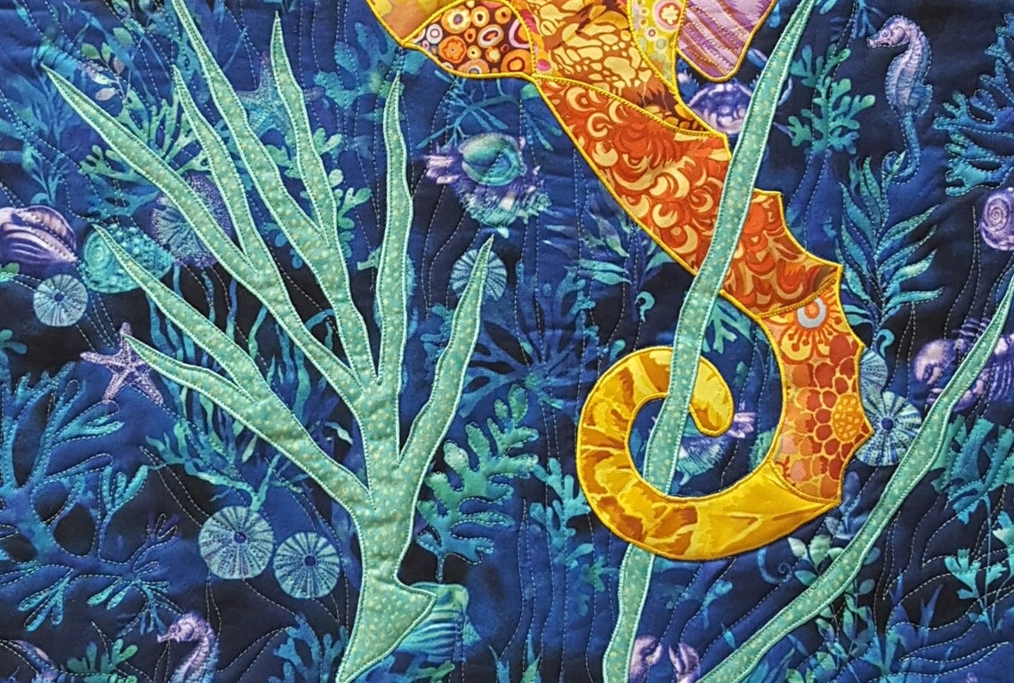 Seahorse Fusible Applique Quilt Wallhanging Pattern - Etsy
