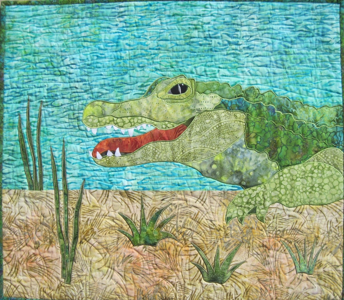 Ally the Alligator Fusible Applique Quilt Wallhanging Pattern - Etsy