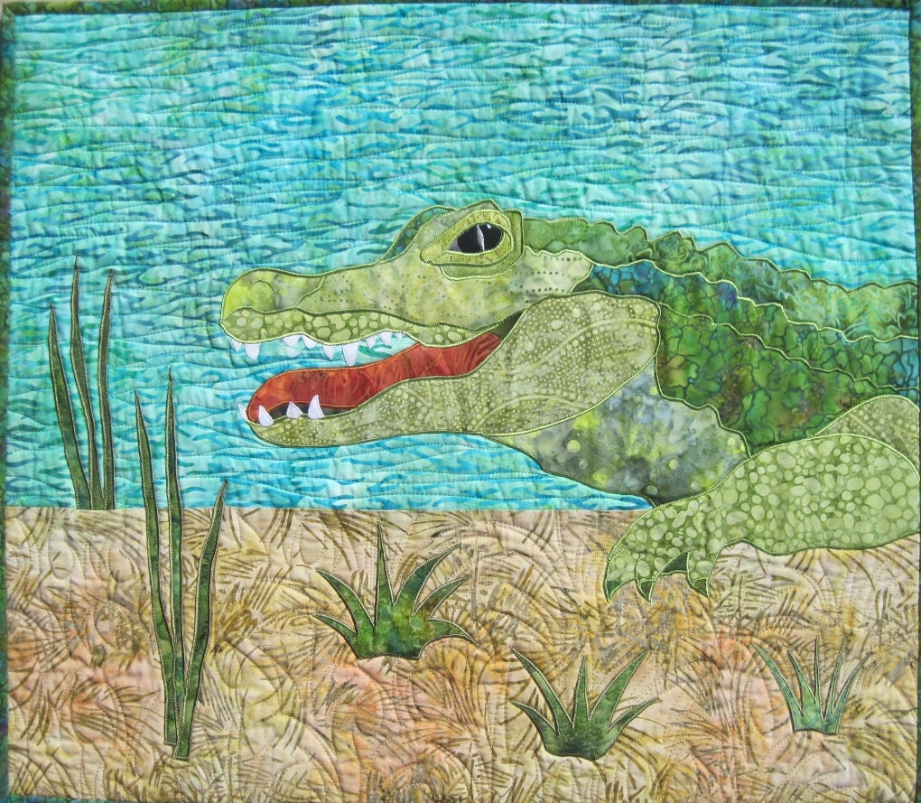 Ally the Alligator Fusible Applique Quilt Wallhanging Pattern - Etsy