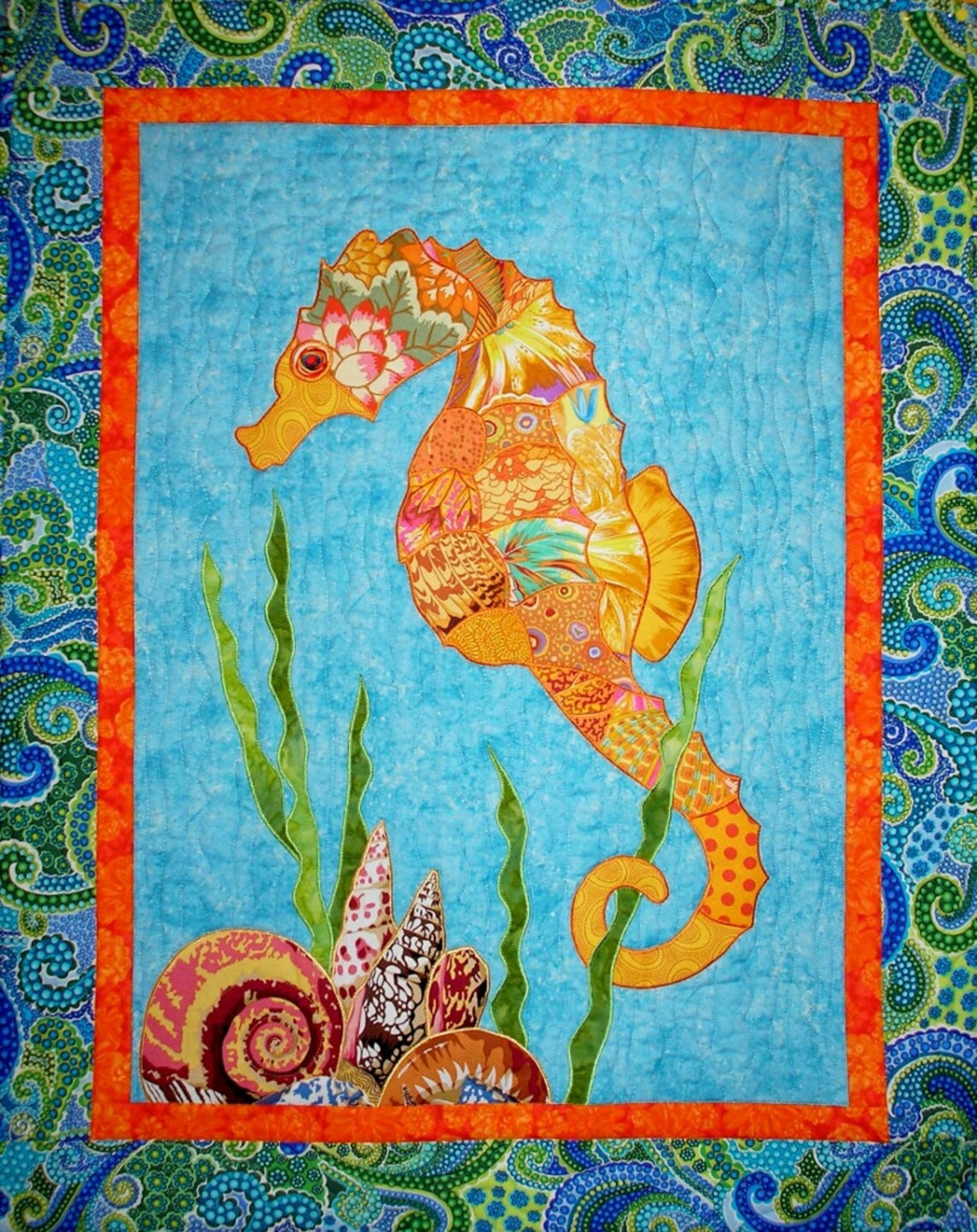 Seahorse Fusible Applique Quilt Wallhanging Pattern - Etsy