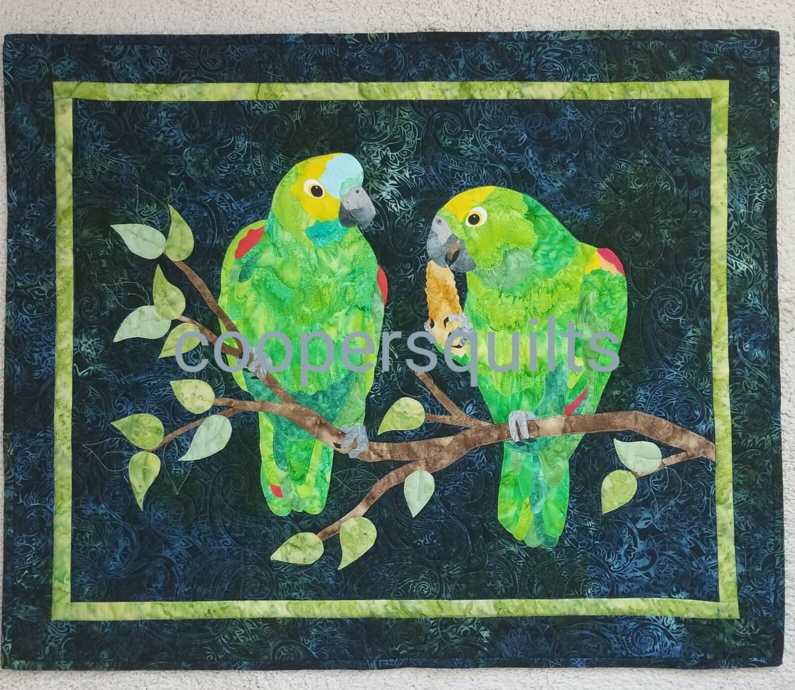 Amazon Parrot Fusible Applique Quilt Pattern birds of a - Etsy