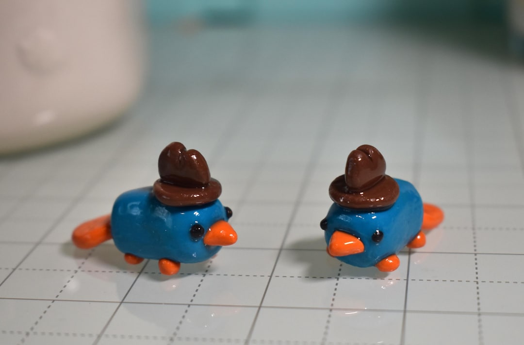 Mini Perry the Platypus Polymer Clay Figurine | Phineas and Ferb | TV ...