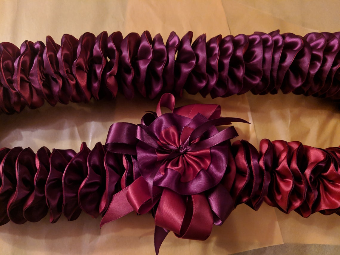 Large Two Tone Ruffle Ribbon Lei - Etsy