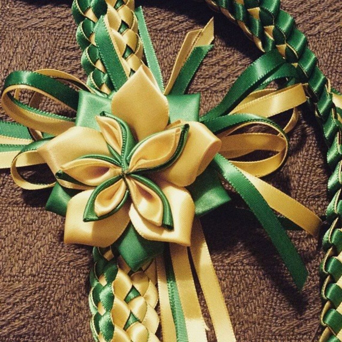 Double Braid Ribbon Lei With Flower - Etsy
