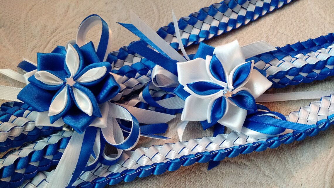 Double Braid Ribbon Lei With Flower - Etsy