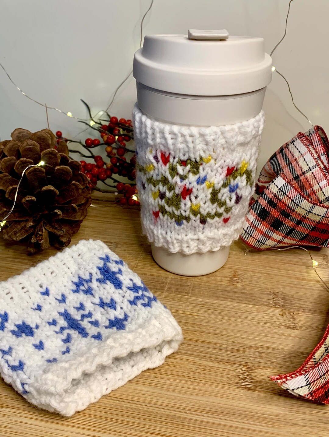 2-pack Coffee Sleeve Knitting Pattern - Etsy
