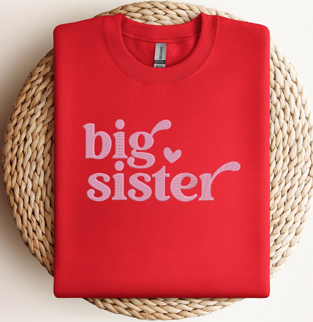Embroidered Big Sister Shirt, Sibling Announcement - Etsy