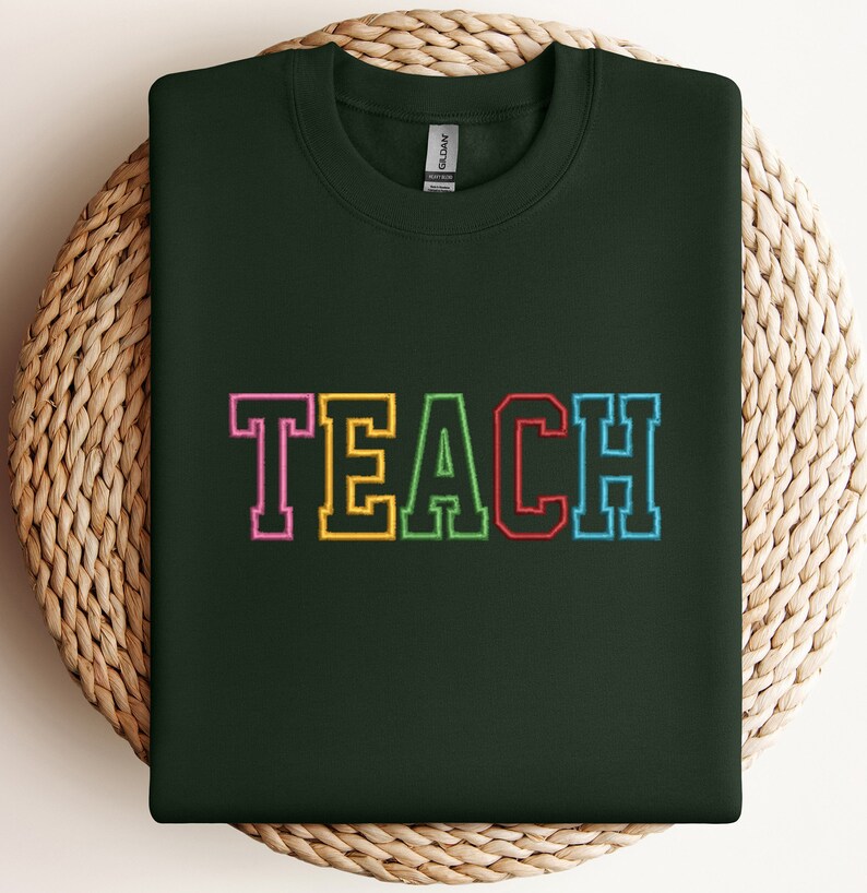 Embroidered Teach Shirt, Teacher Gift, Inspirational Tee - Etsy