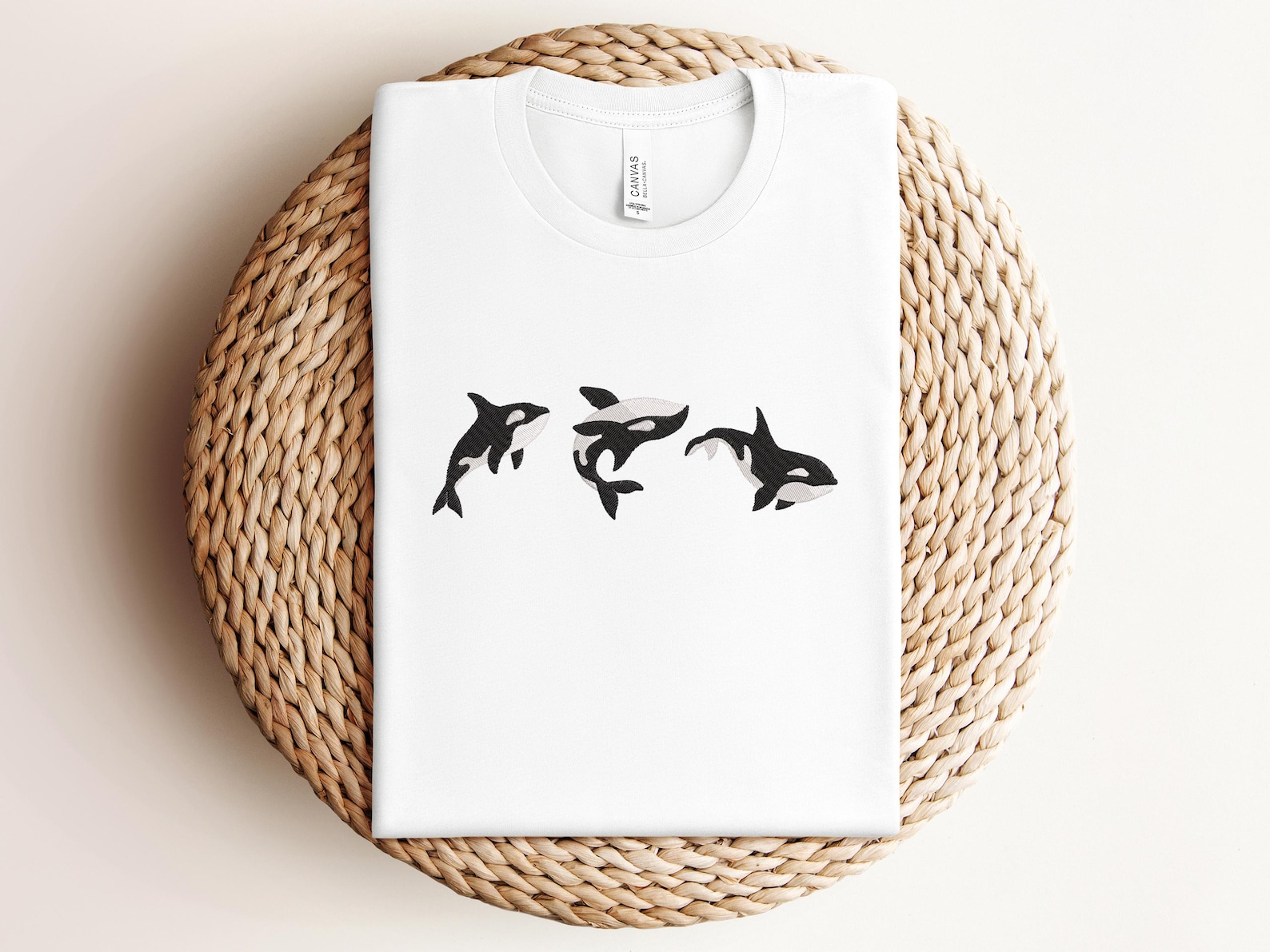 Orca Embroidered Sweatshirt – Killer Whale Ocean Crewneck – Cute Marine ...