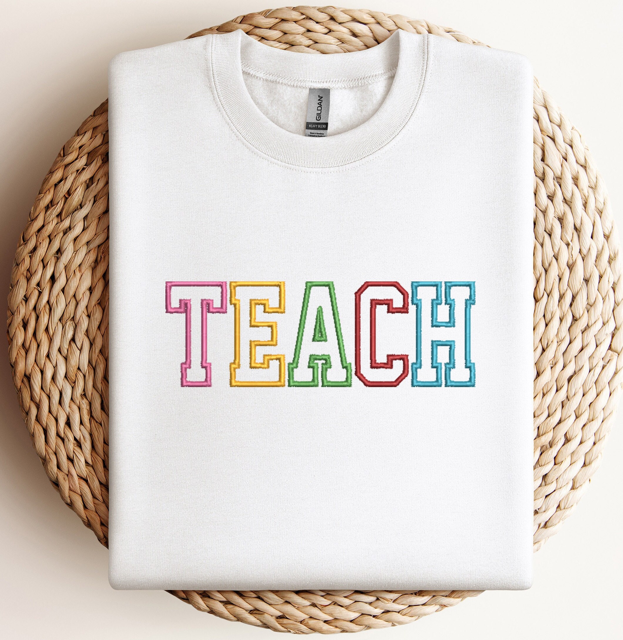 Embroidered Teach Shirt, Teacher Gift, Inspirational Tee - Etsy