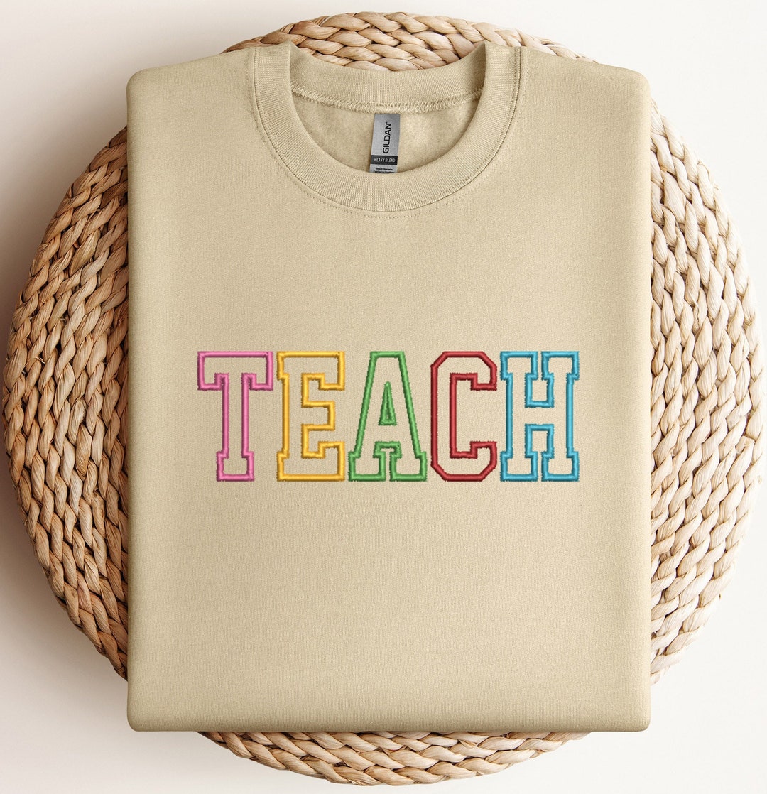 Embroidered Teach Shirt, Teacher Gift, Inspirational Tee - Etsy