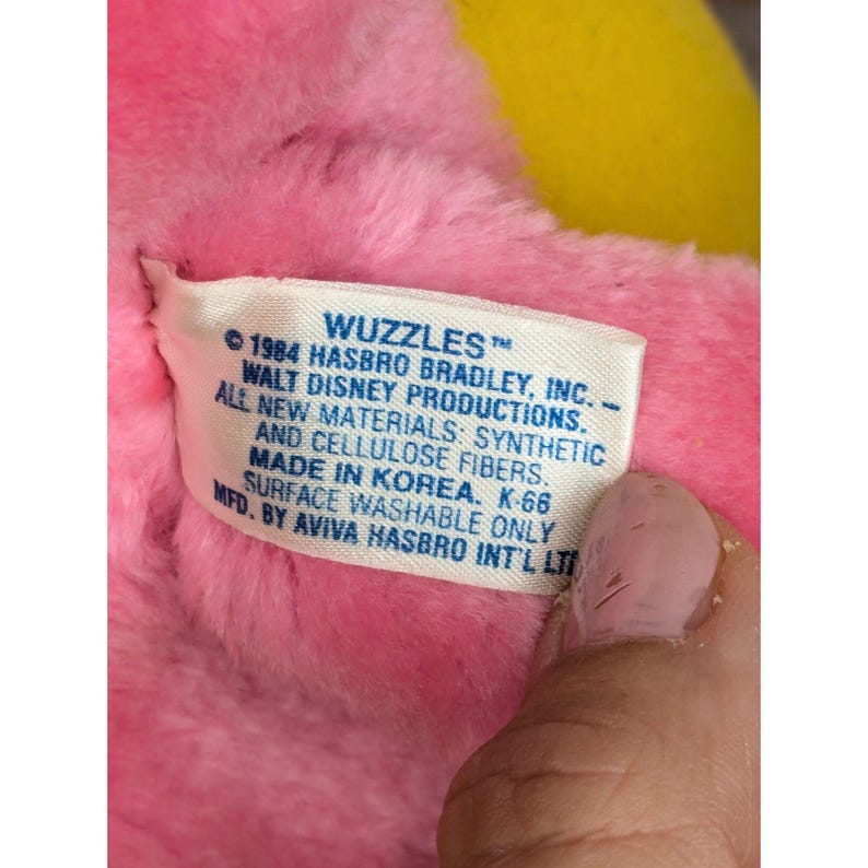 Vintage Hasbro Wuzzles Rhinokey Plush Pink Hasbrotoy 1984 - Etsy