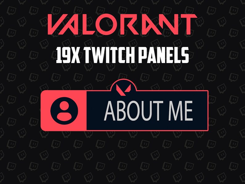 Valorant Twitch Panels for Your Streams | 19x - Etsy