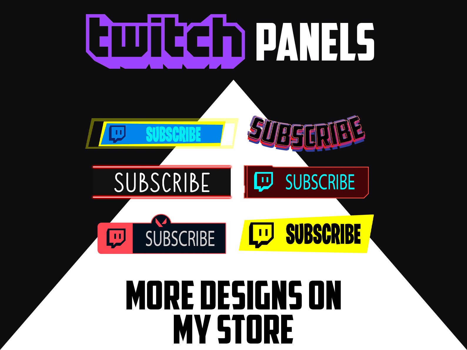 19x Cyberpunk 2077 Style Twitch Panels - Etsy