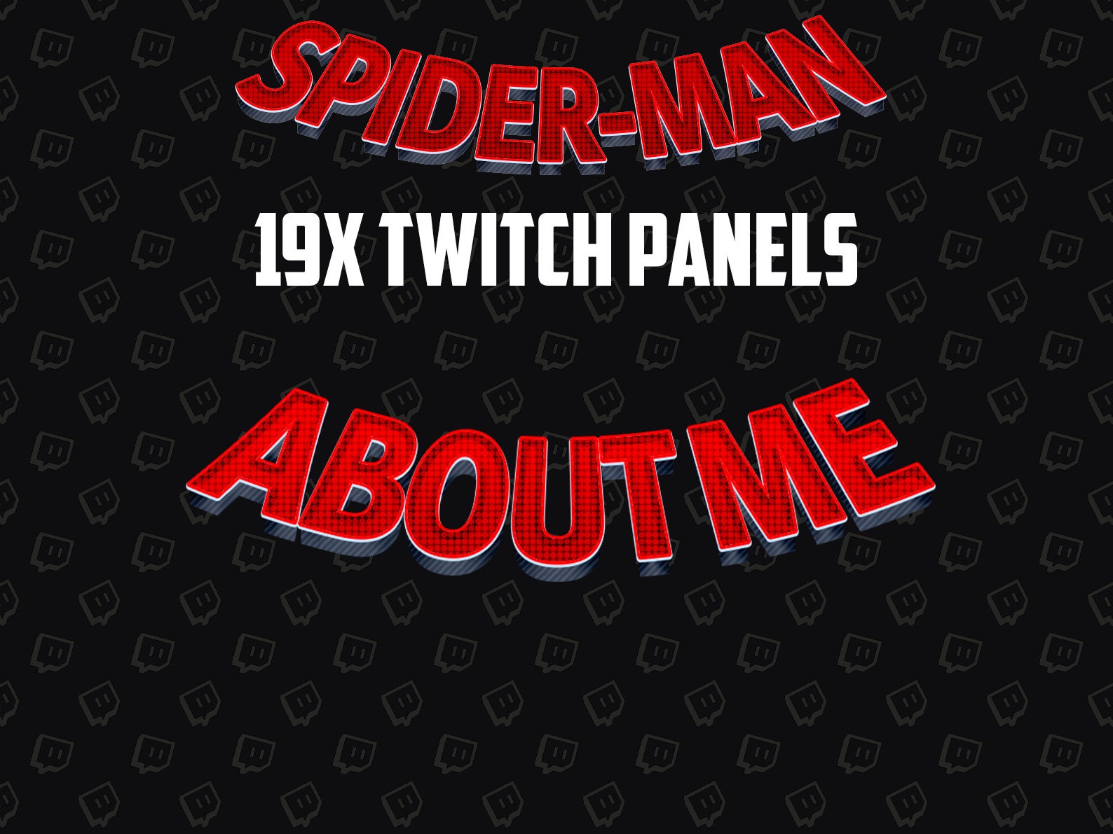 Spider-man Into the Spider-verse Style Twitch Panel | 19x - Etsy