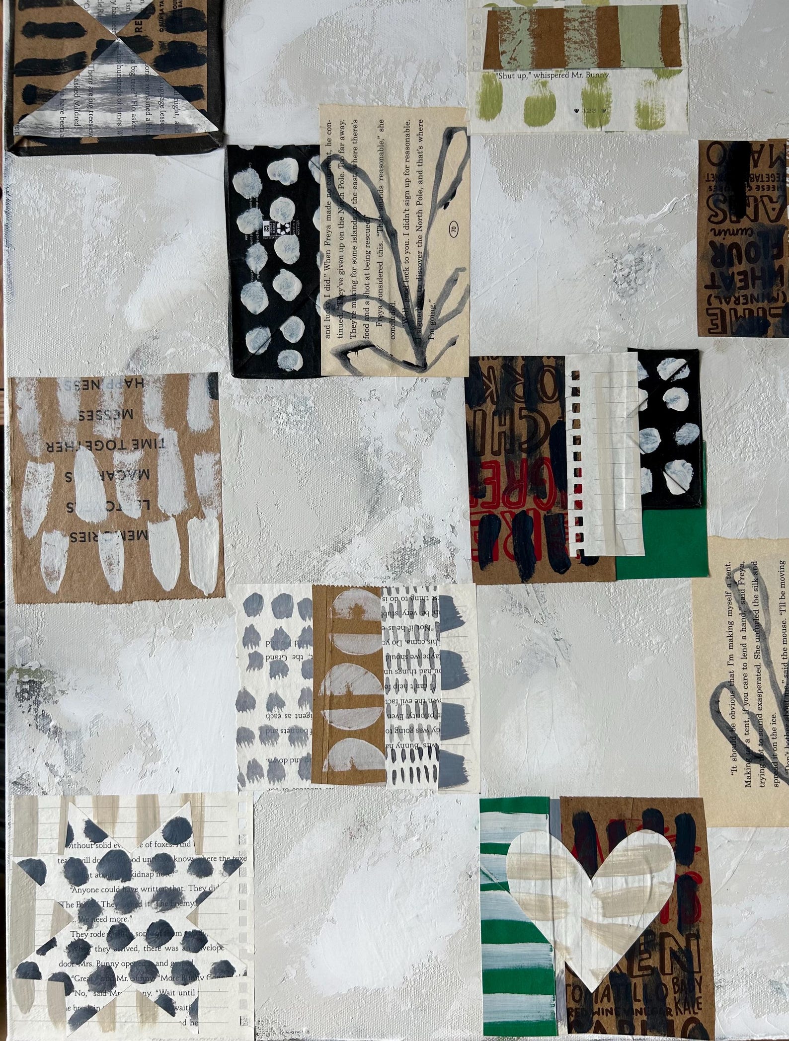 Contemporary Collage Art | Quilt Art | Modern Minimalist Art | Modern ...