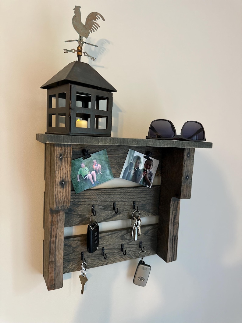 Handmade Rustic Key Holder, Made From Reclaimed Wood. Picture Clip ...