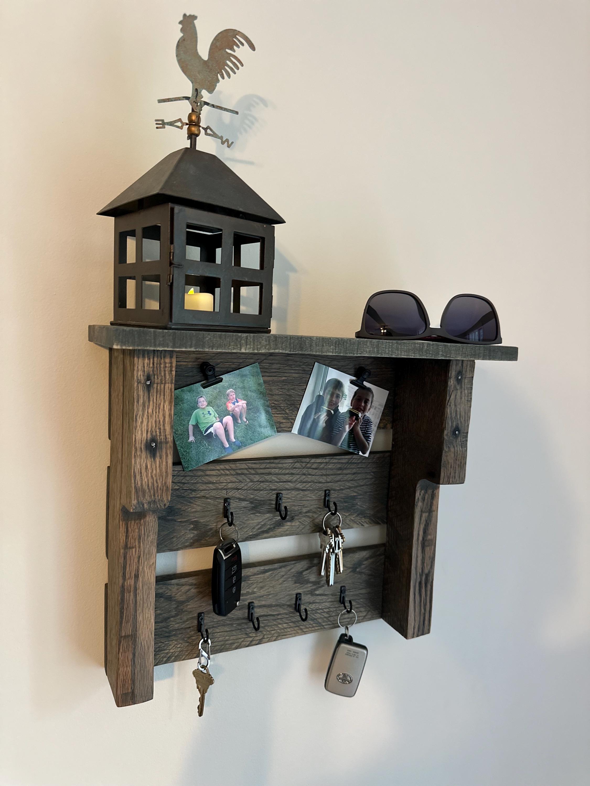 Handmade Rustic Key Holder, Made From Reclaimed Wood. Picture Clip ...