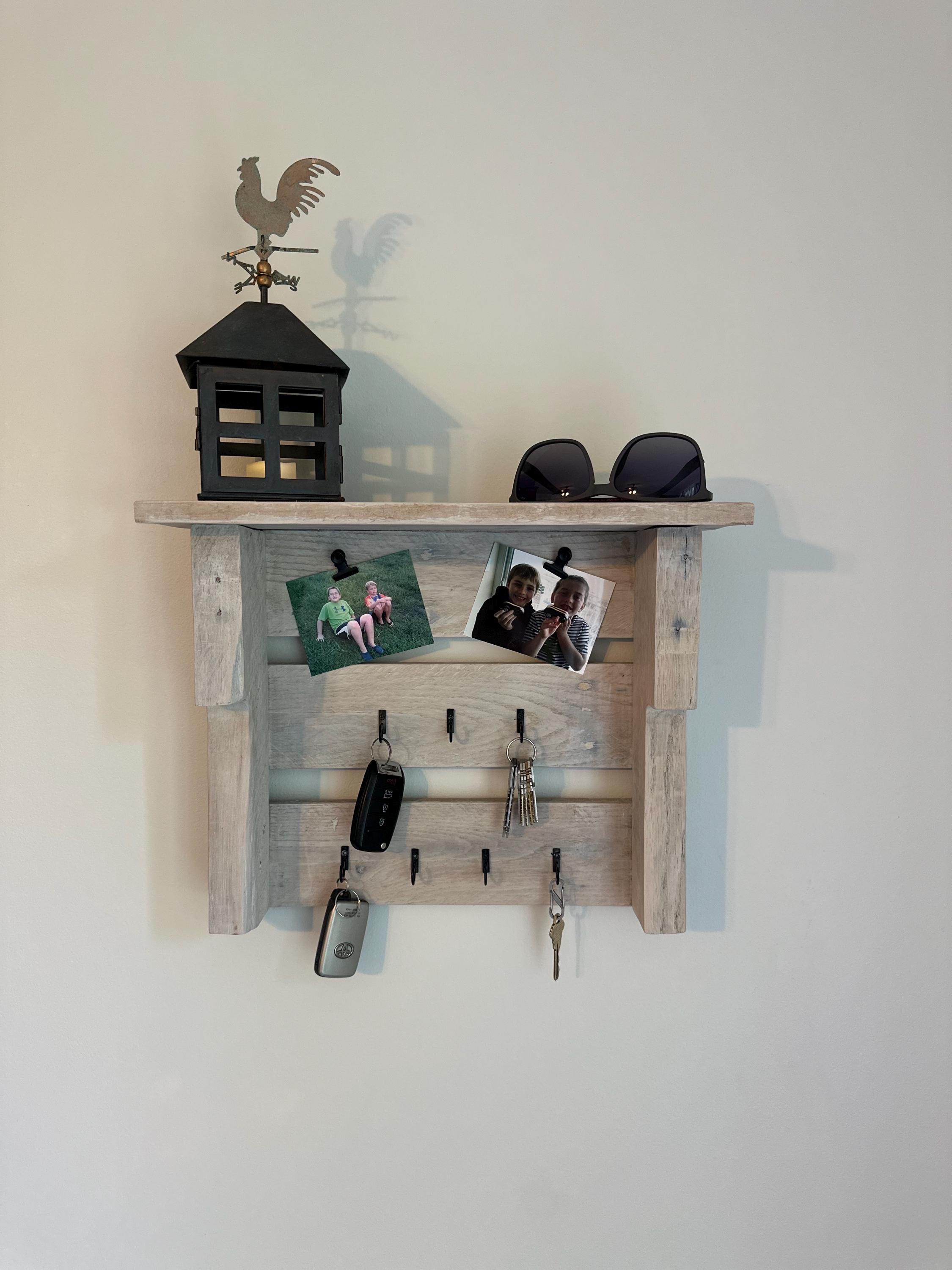 Handmade Rustic Key Holder, Made From Reclaimed Wood. Picture Clip ...