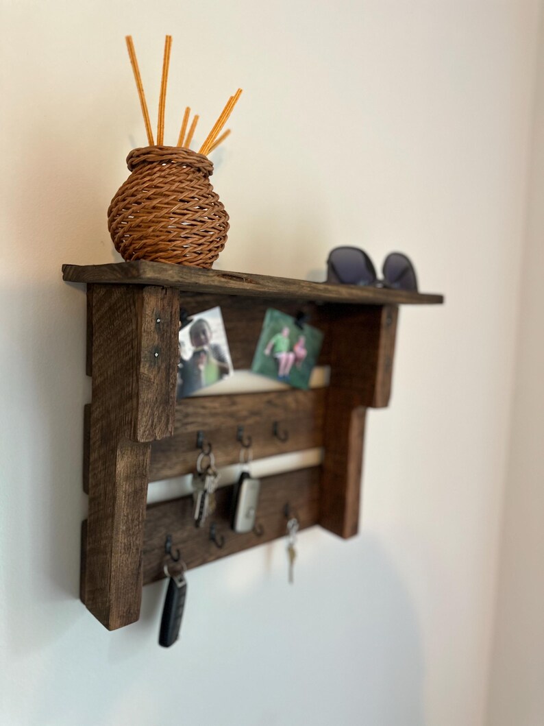 Handmade Rustic Key Holder, Made From Reclaimed Wood. Picture Clip ...