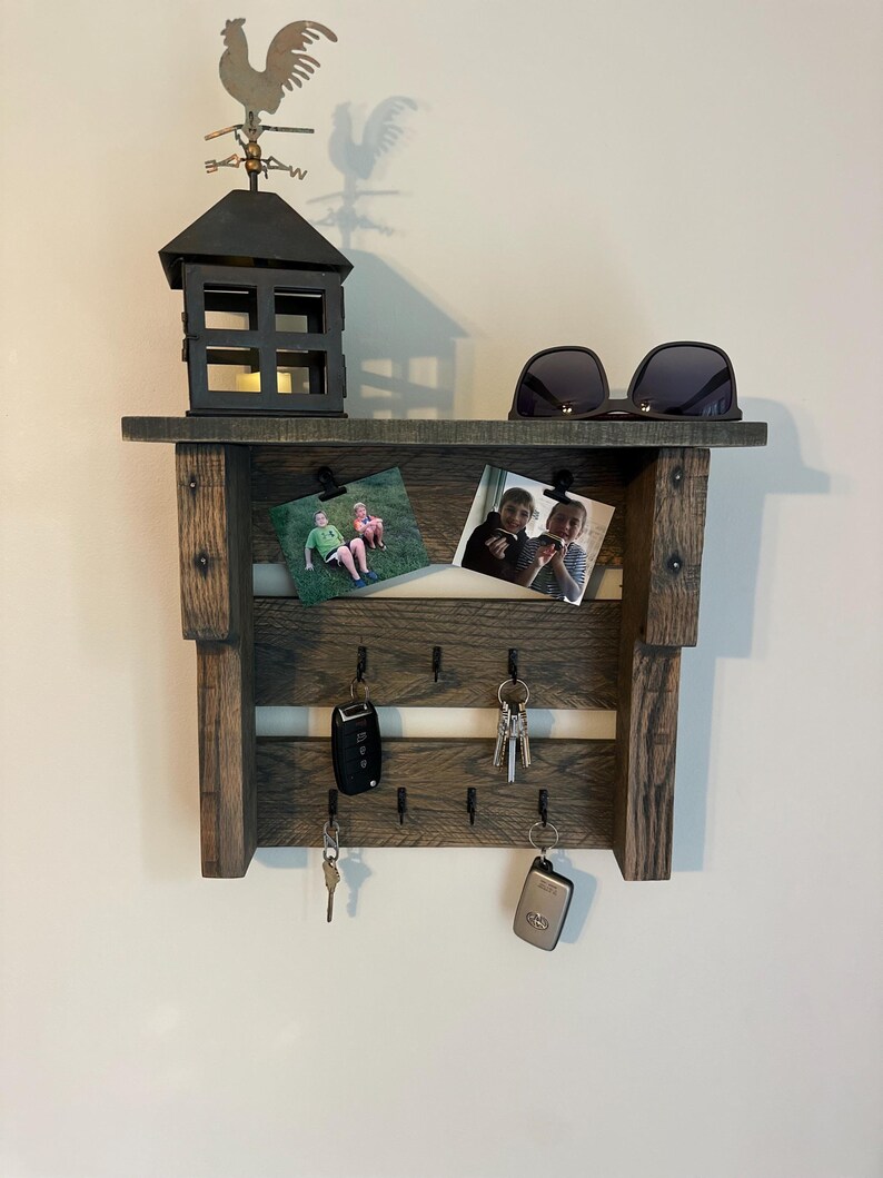 Handmade Rustic Key Holder, Made From Reclaimed Wood. Picture Clip ...
