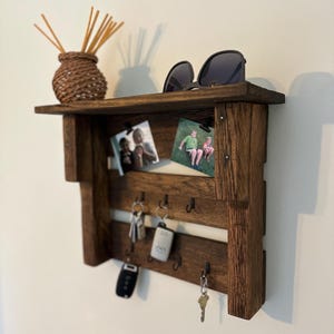 Handmade Rustic Key Holder, Made From Reclaimed Wood. Picture Clip ...