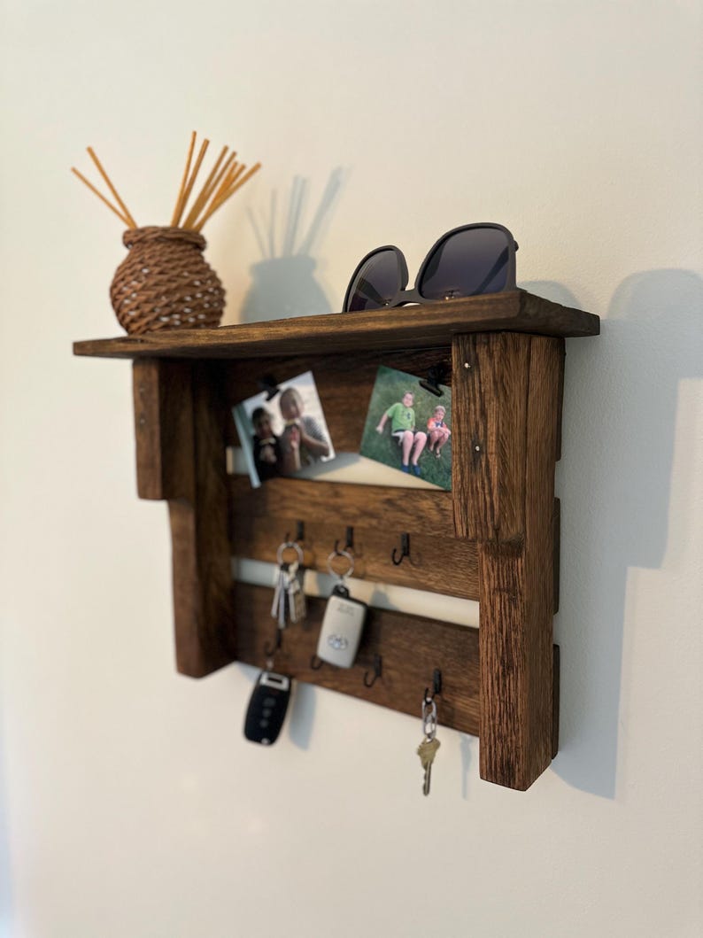 Handmade Rustic Key Holder, Made From Reclaimed Wood. Picture Clip ...