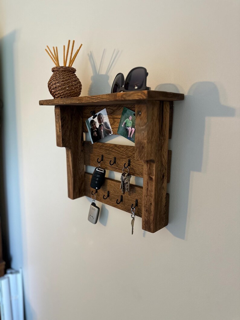 Handmade Rustic Key Holder, Made From Reclaimed Wood. Picture Clip ...
