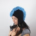 Blue Mohawk Hat Baby Blue Ear Flap Hat Wool Hand Knit - Etsy