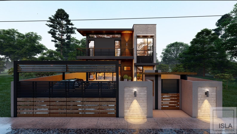 180sqm 1,937sf House Area Two Storey Modern Residential 3 Bedrooms 3.5 ...