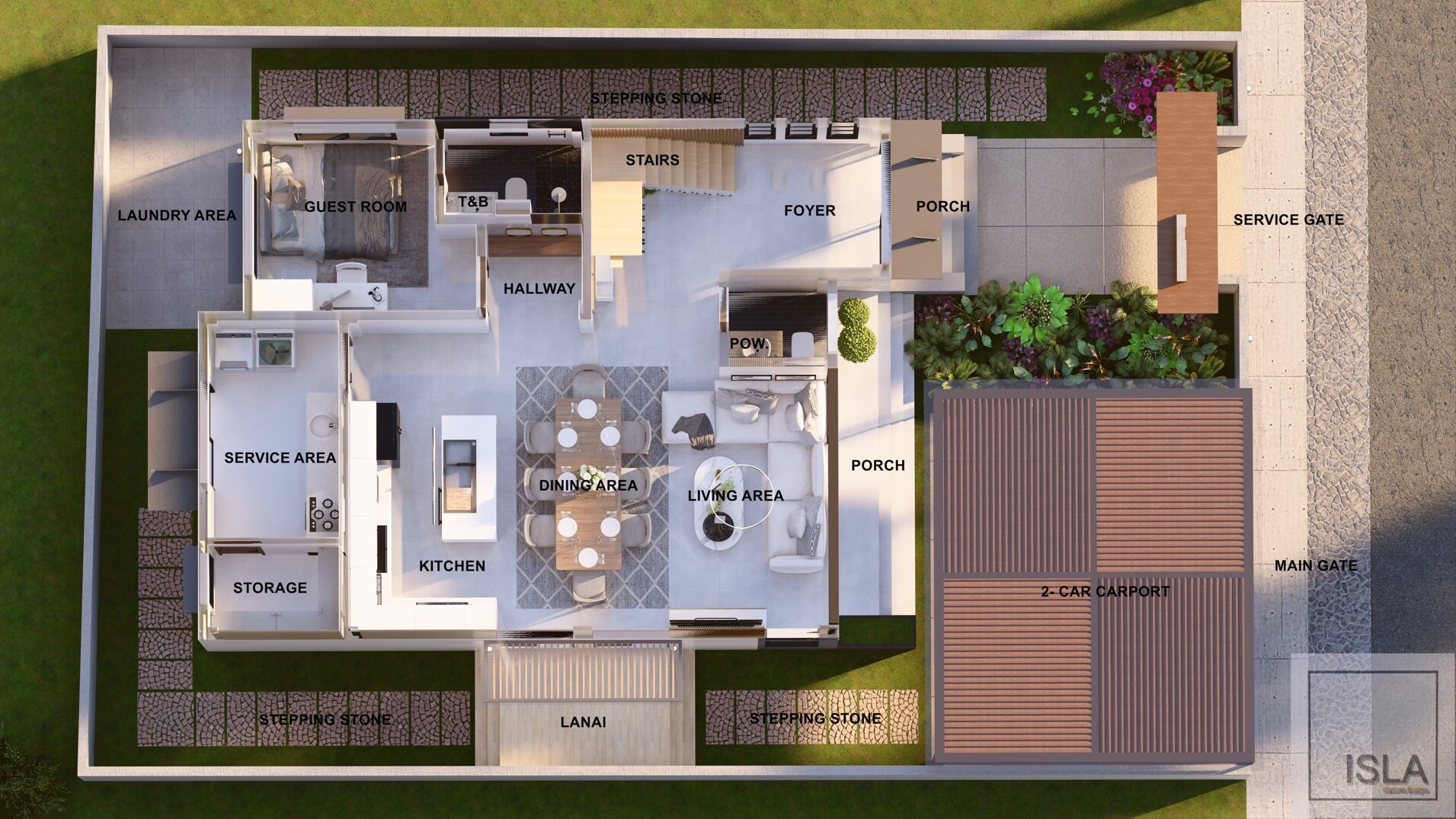 180sqm 1,937sf House Area Two Storey Modern Residential 3 Bedrooms 3.5 ...