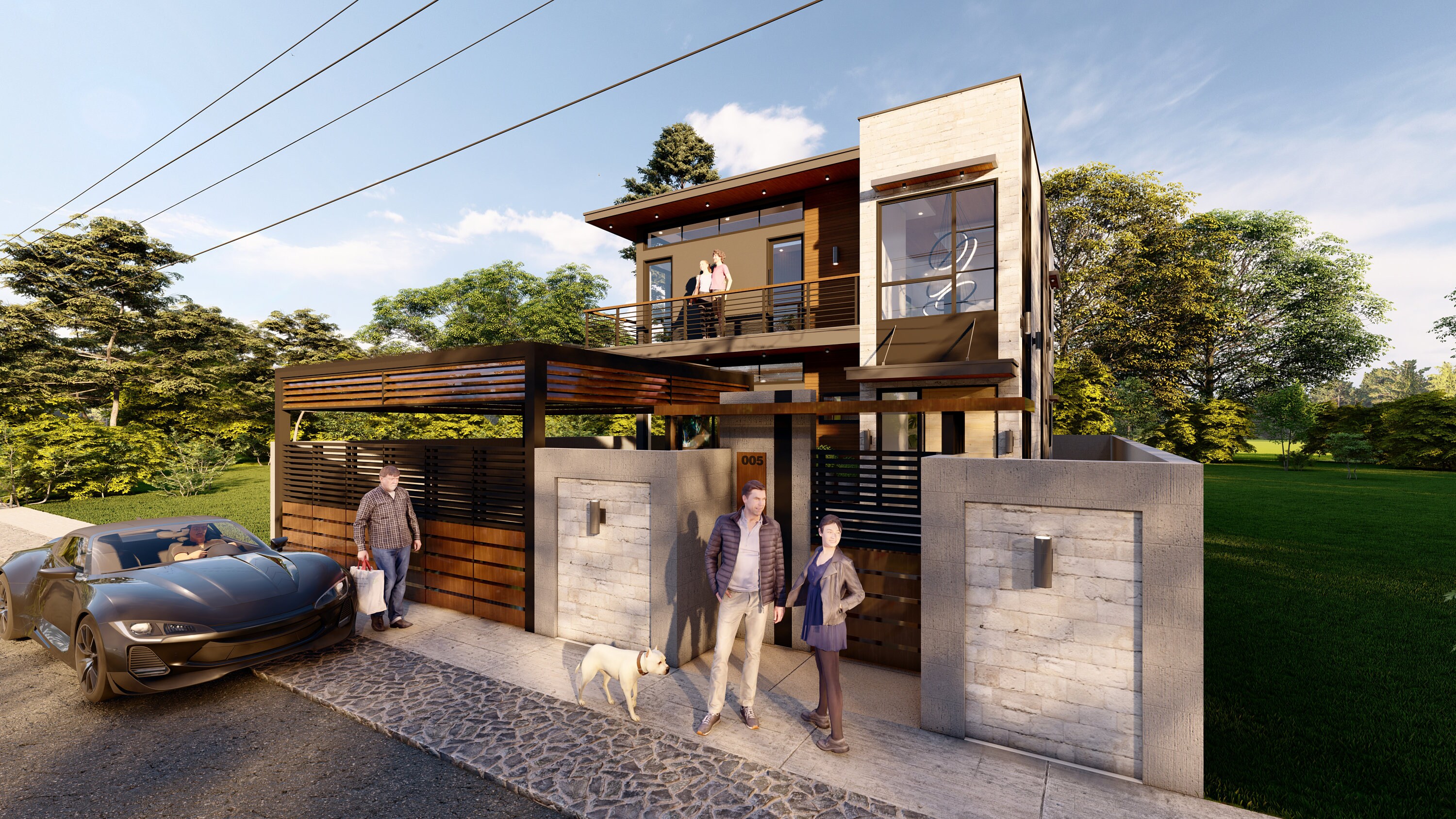 180sqm 1,937sf House Area Two Storey Modern Residential 3 Bedrooms 3.5 ...