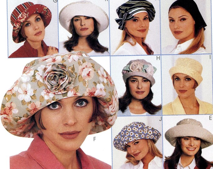 Mccall's 3044 Fashion Hats Three Sizes Brimmed 1920s Style Baseball Cap ...