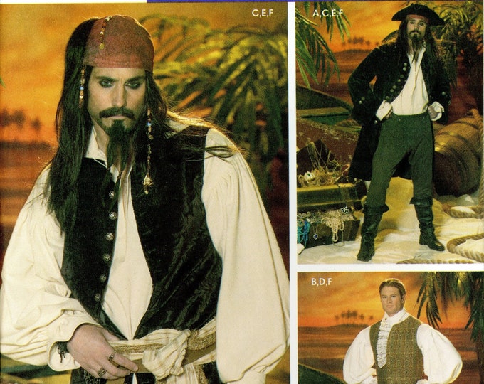 Simplicity 4923 Adult Costume Pirate Jack Sparrow by Andrea Schewe Size ...