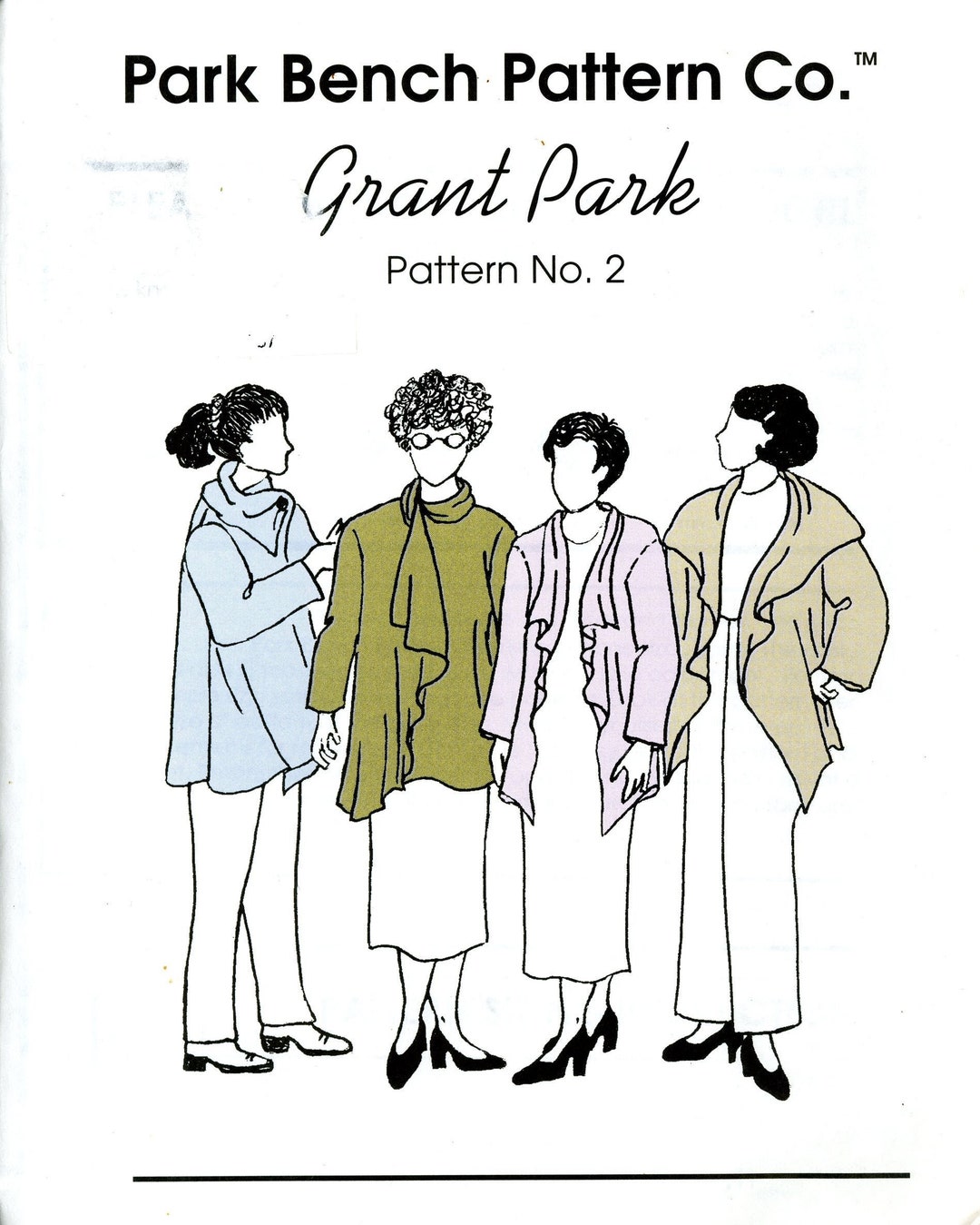 Park Bench Pattern Company No. 2 Grant Park Draped Front Jacket Wrap ...