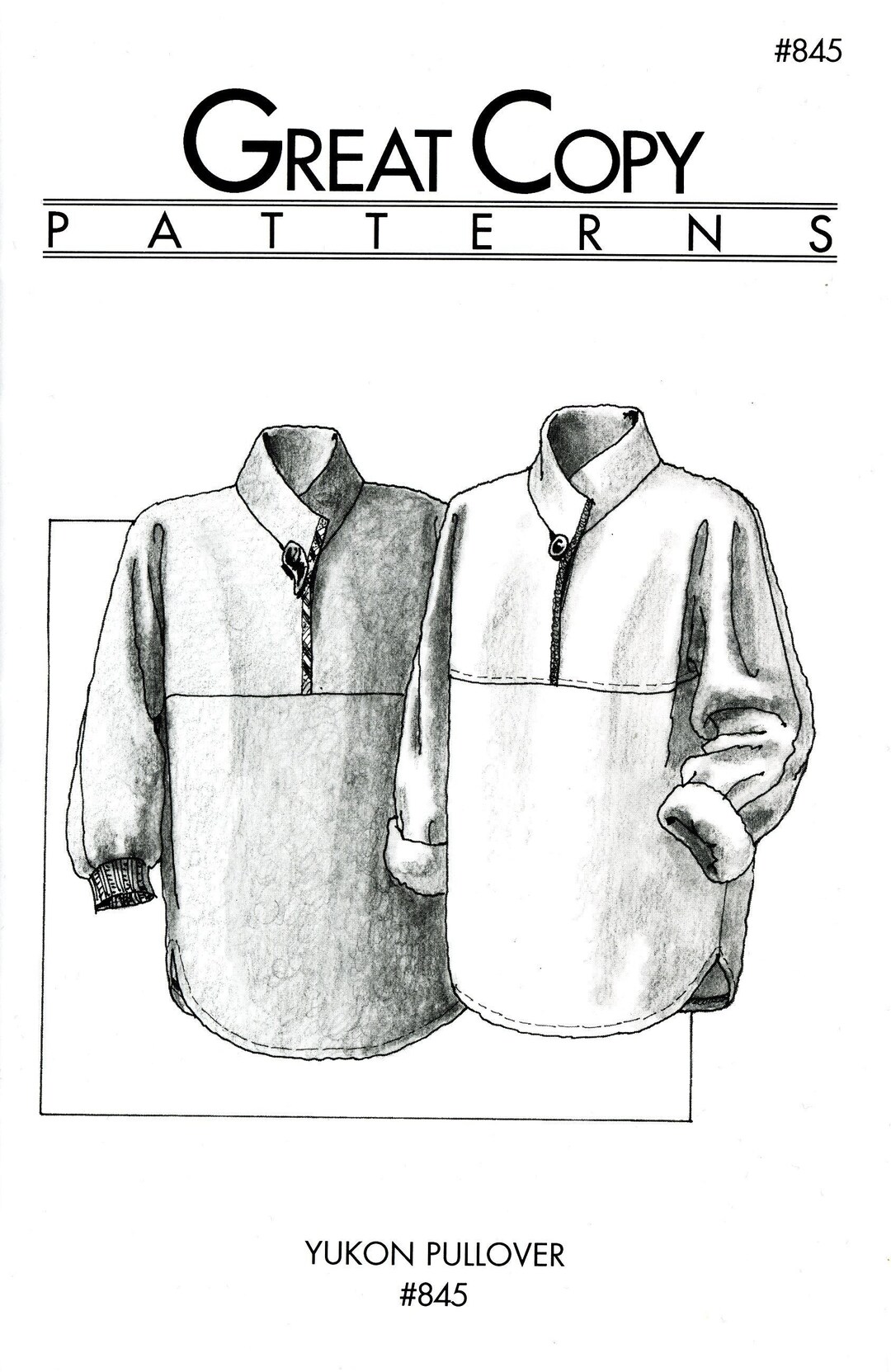 Great Copy Patterns #845 Polar Fleece Yukon Pullover Top Jacket Size Xs ...