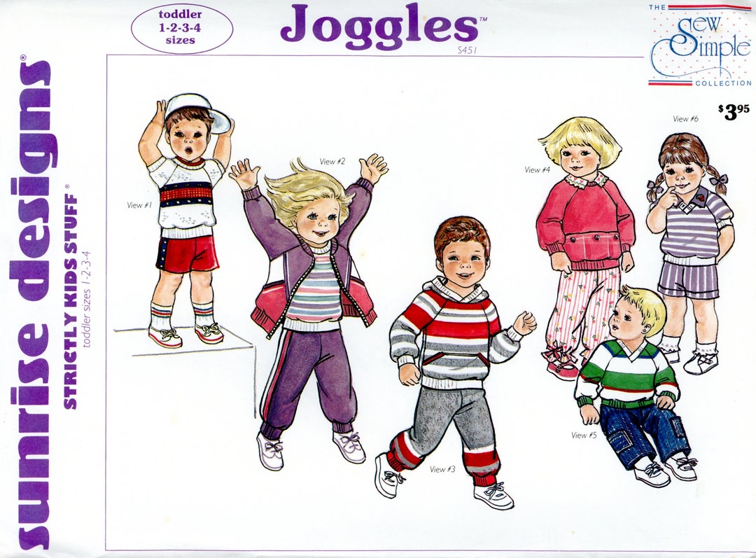 Sunrise Designs S451 Toddler Boys Girls Joggles Jogging Suit Sweatshirt ...