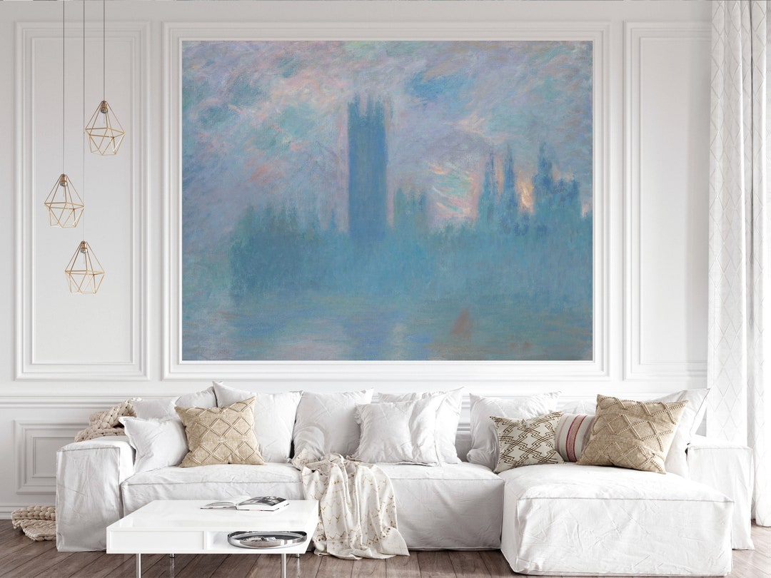 Houses of Parliament by Claude Monet - Premium Peel and Stick Removable ...